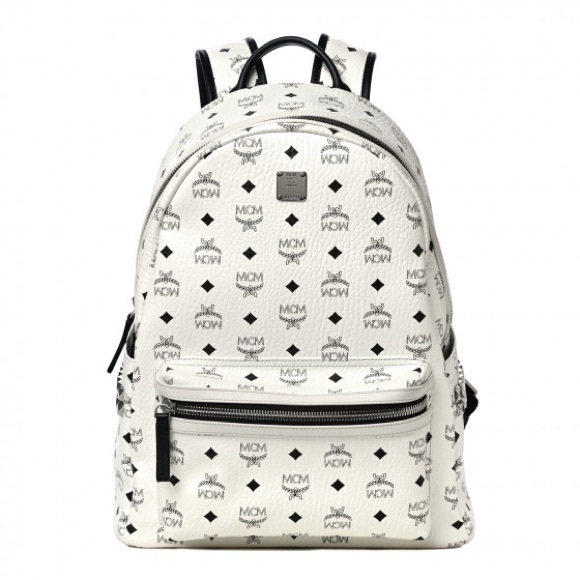 MCM | Bags | Mcm Vesitos Black And White Monogram With Studded On Side ...